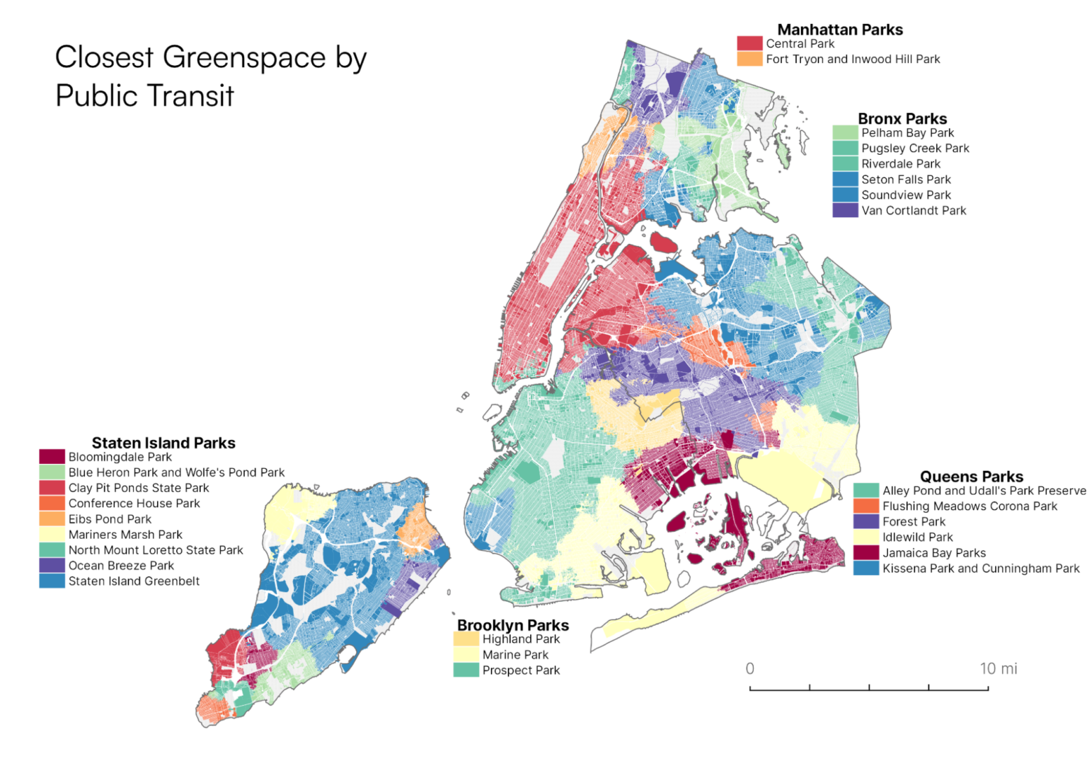 Mapping Green Spaces: Navigating New York City's Park Access Network ...